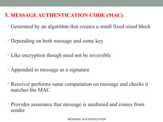 Message authentication | PPT