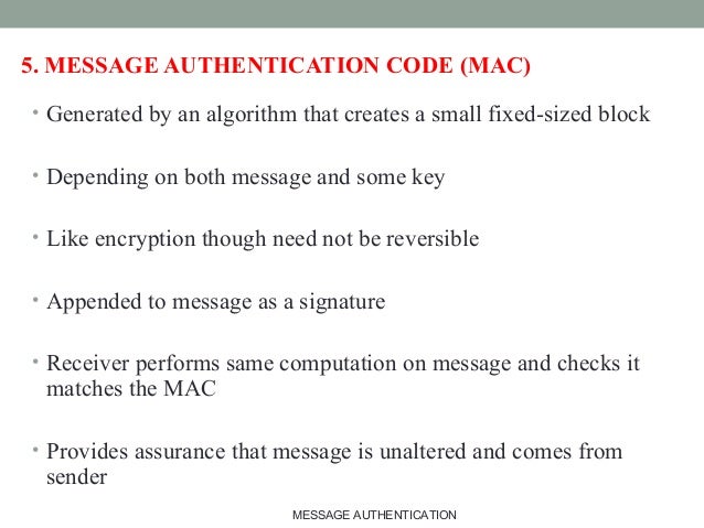 Message authentication
