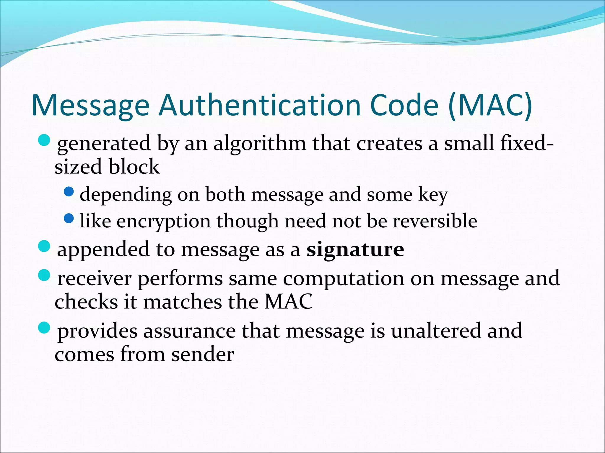 Message Authentication | PPT