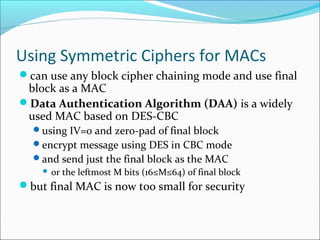 Message Authentication | PPT