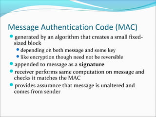Message Authentication | PPT