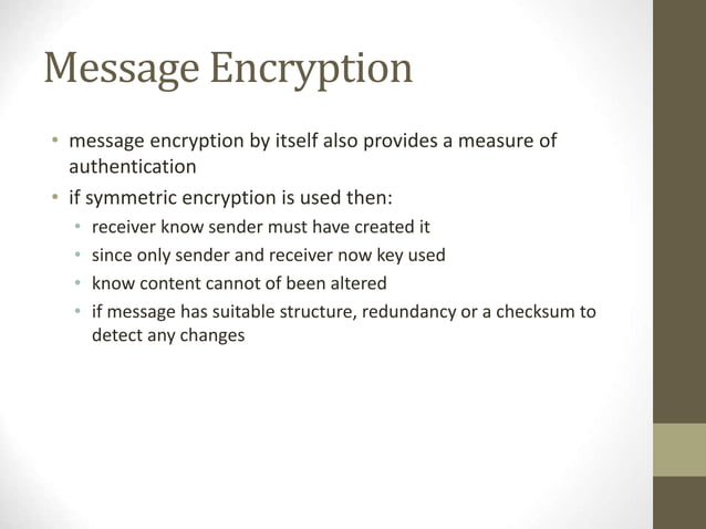 Message Authentication And Hash Function Ppt