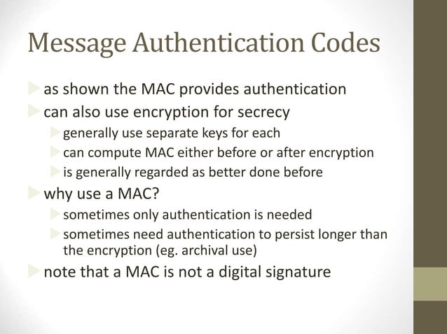 Message authentication and hash function | PPT