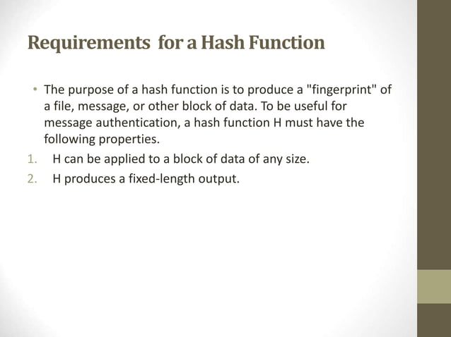 Message authentication and hash function | PPT