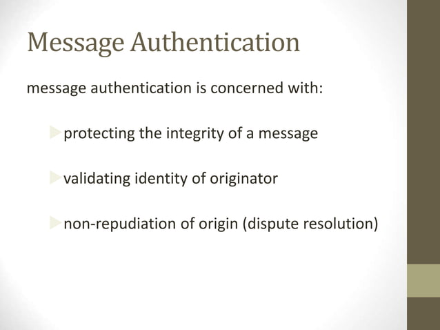 Message Authentication And Hash Function Ppt