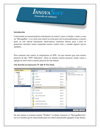MessageBox personalizado in WPF | PDF