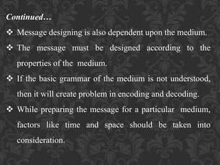 Message designing for effective communication | PPTX