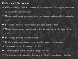 Message designing for effective communication | PPTX
