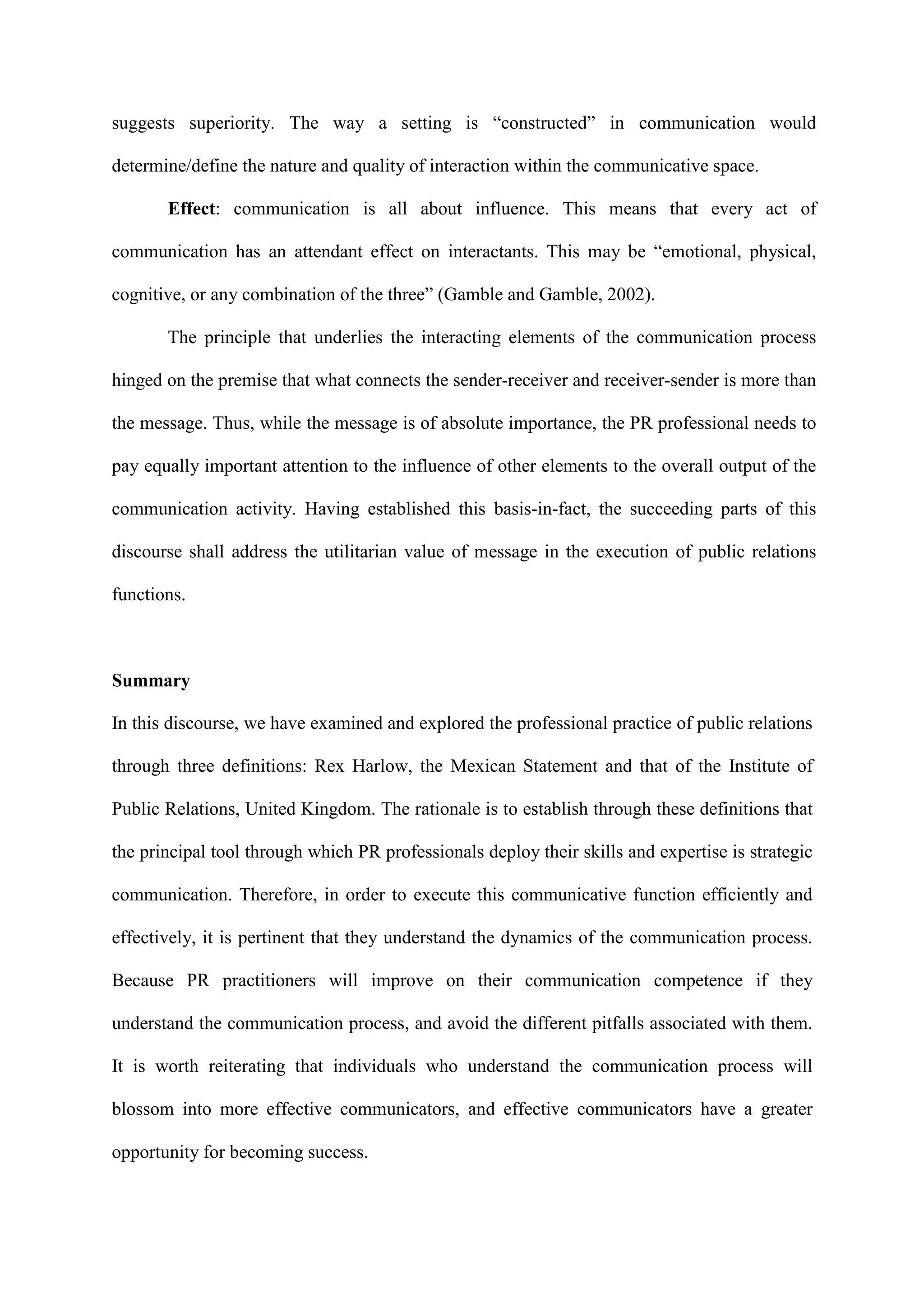 Message development strategies in public relations part one | PDF