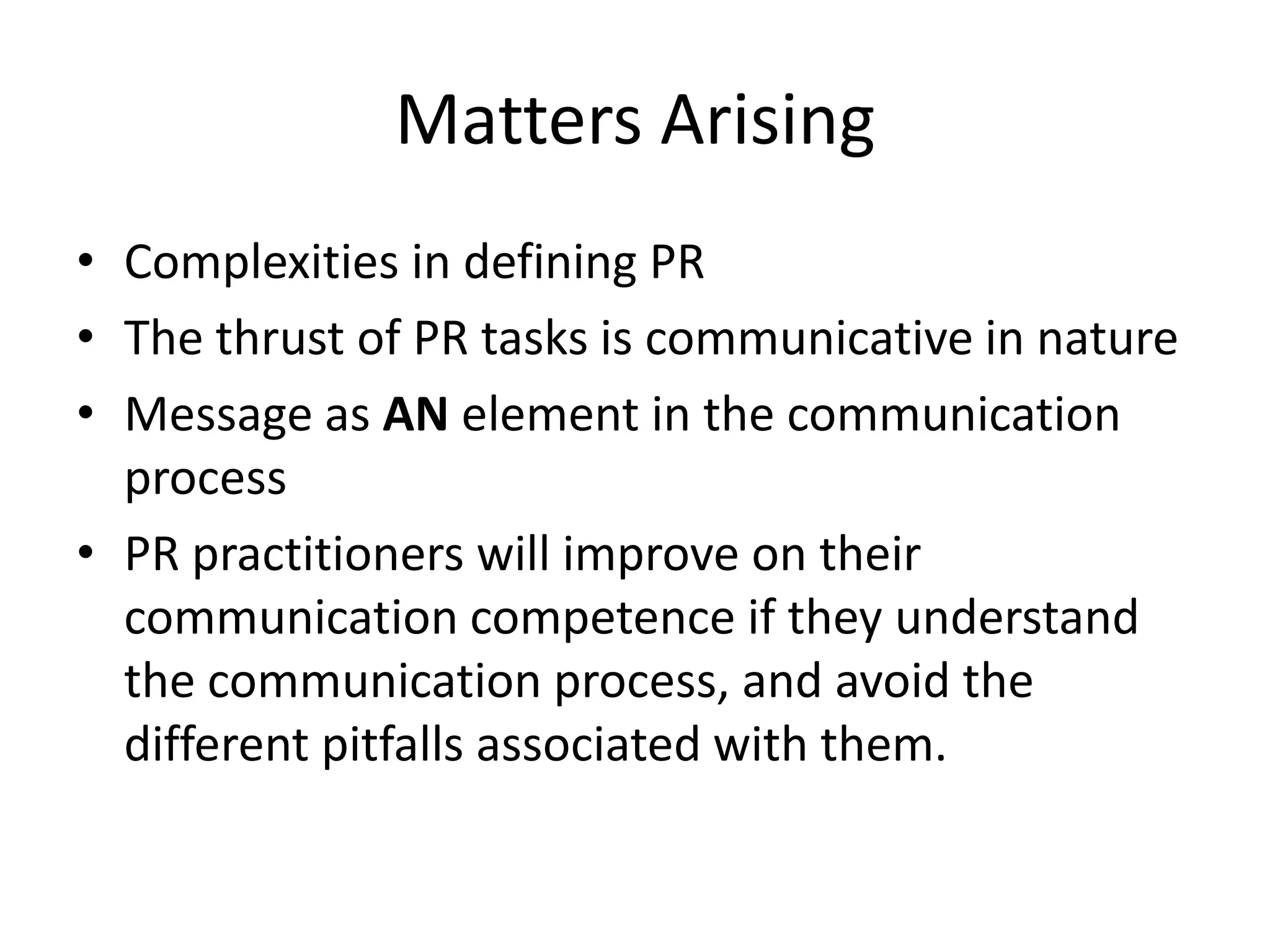 Message development strategies in public relations (ii | PPTX