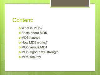 Message digest 5 | PPTX