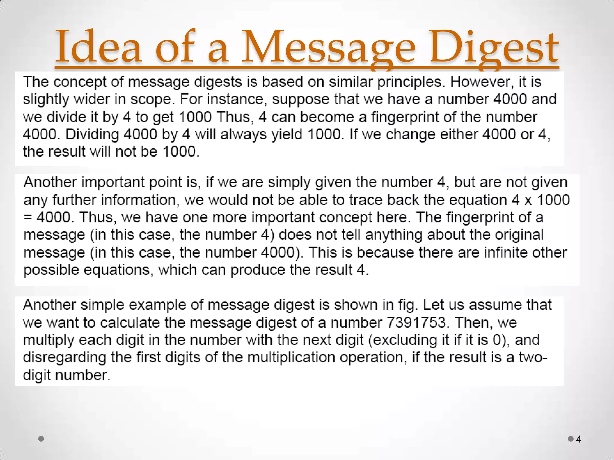 Message digest & digital signature | PPT