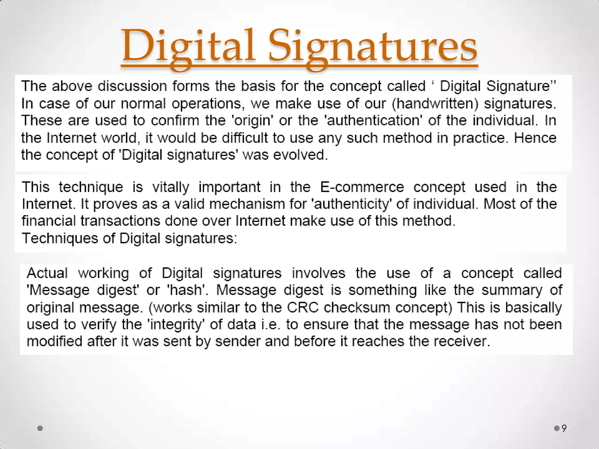 Message digest & digital signature | PPTX