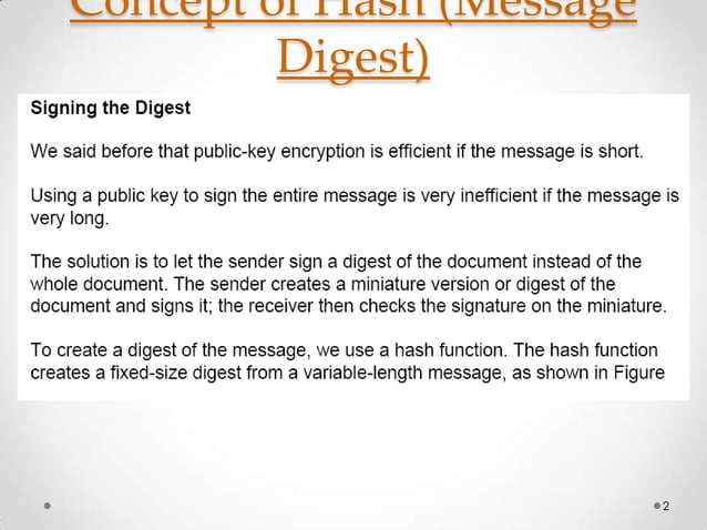 Message digest & digital signature | PPTX