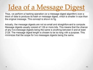 Message digest & digital signature | PPTX