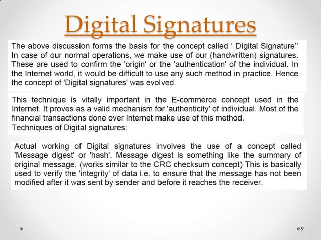 Message digest & digital signature | PPTX
