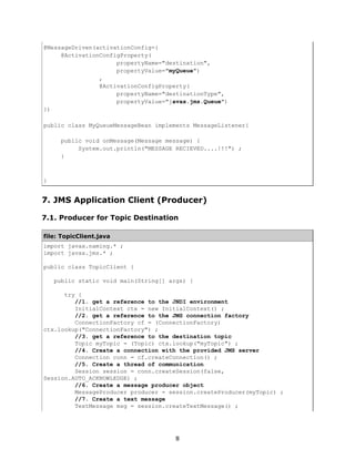 Message Driven Beans (6) | PDF | Email | Internet