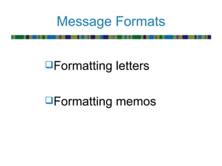 Message formats | PPT