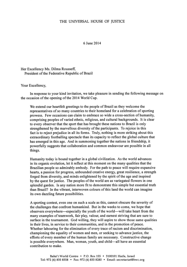 The Universal House of Justice - Bahá´í Faith | PDF