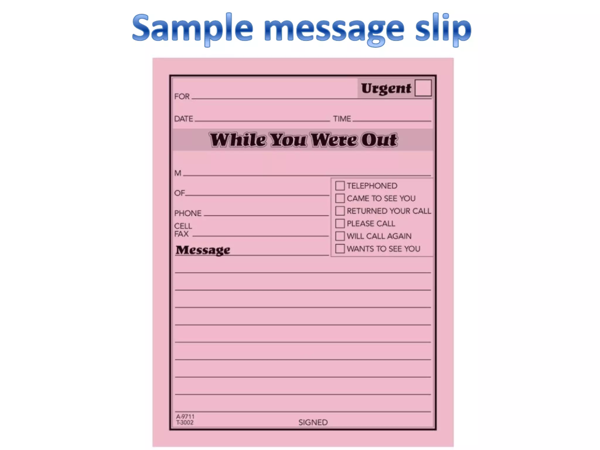 Message handling presentation | PPT