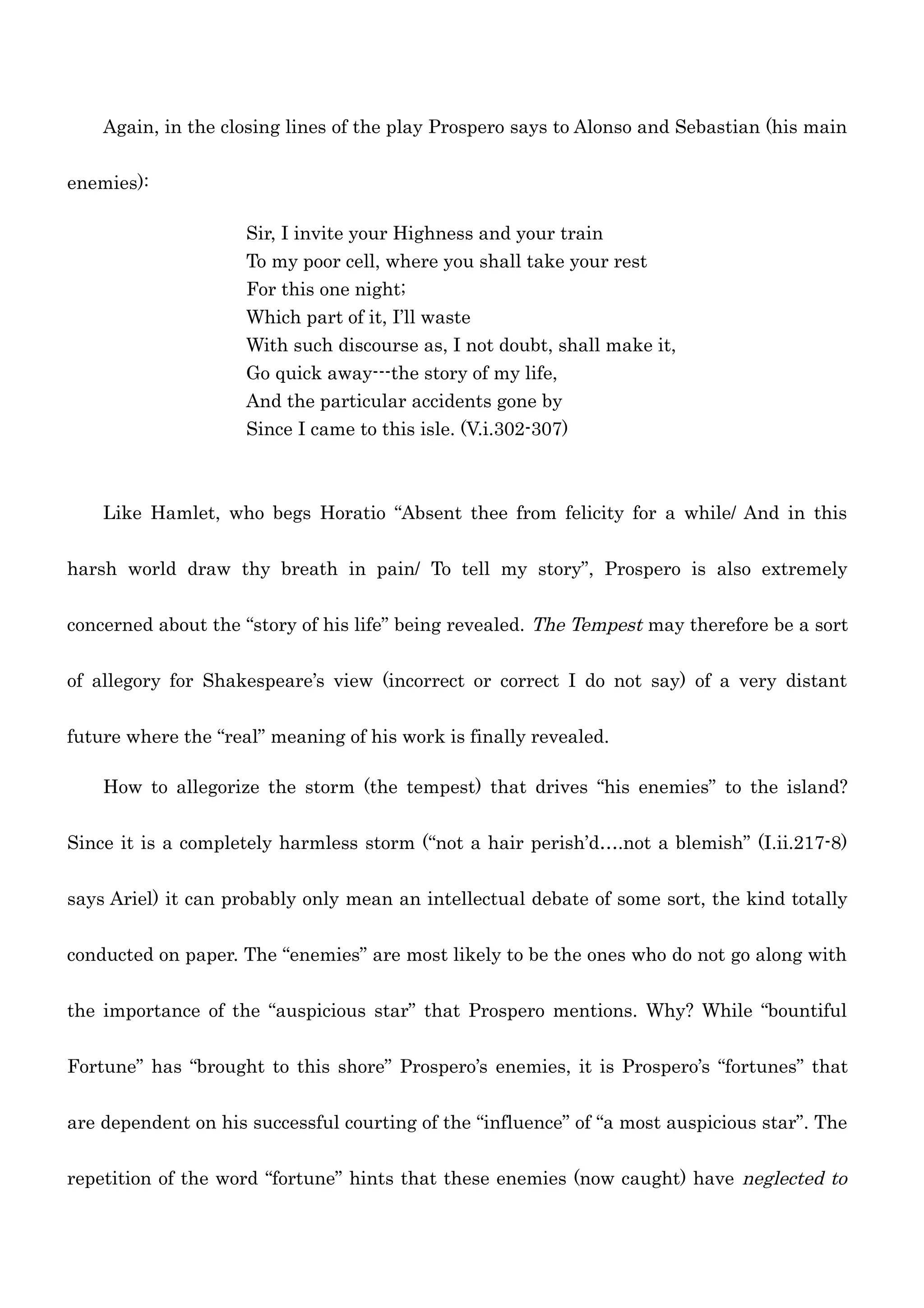 Prospero's "most auspicious star" and Shakespeare's message in a bottle ...