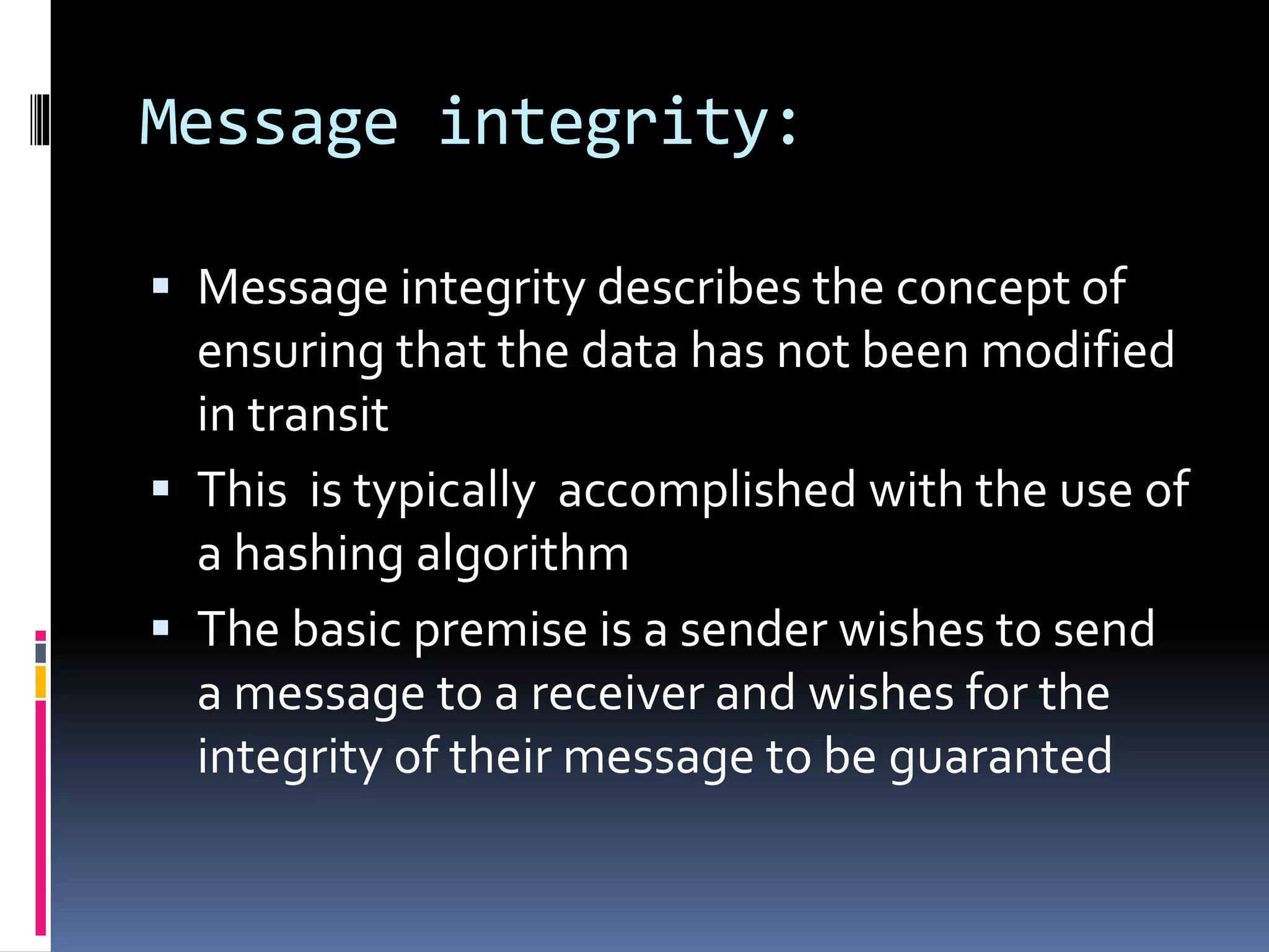 Message integrity protocol | PPTX