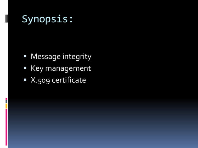 Message integrity protocol | PPT