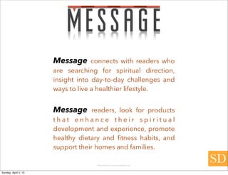 Message Magazine Media Kit | PPT