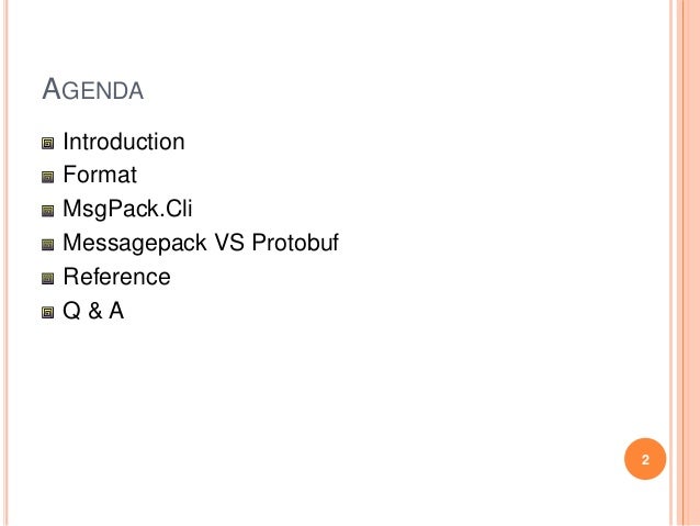 MessagePack - An efficient binary serialization format MessagePack - An efficient binary serialization format
