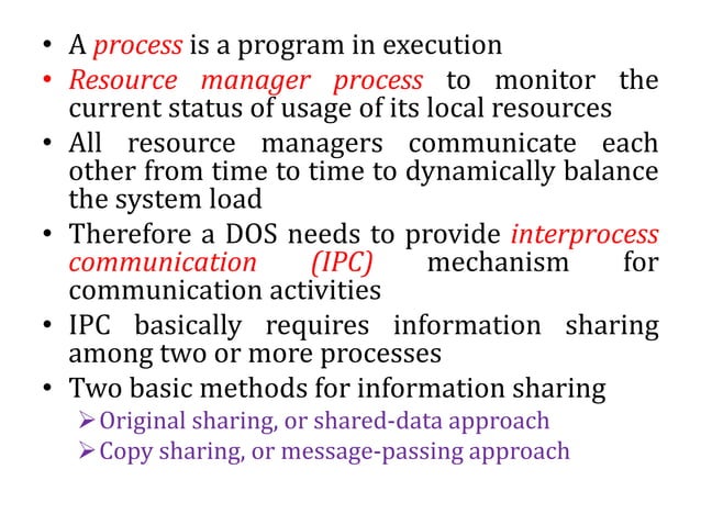 Message Passing In Distributed Computing Systems Ppt