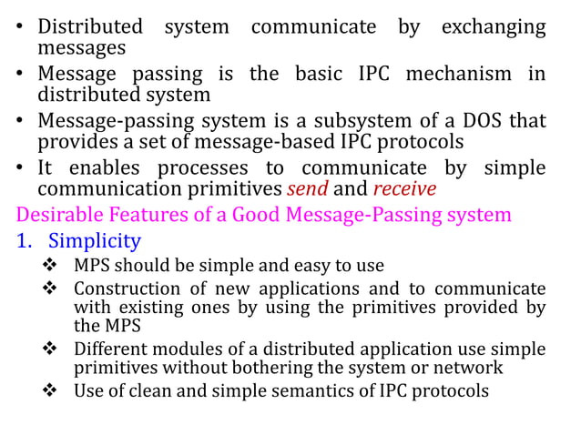 Message Passing In Distributed Computing Systems Pptx Computer Networking Computing