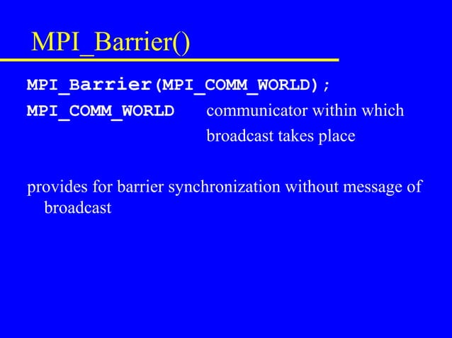 Message passing interface | PPT | Programming Languages | Computing