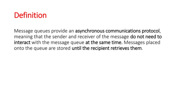 Message queue architecture | PPTX Message queue architecture | PPTX