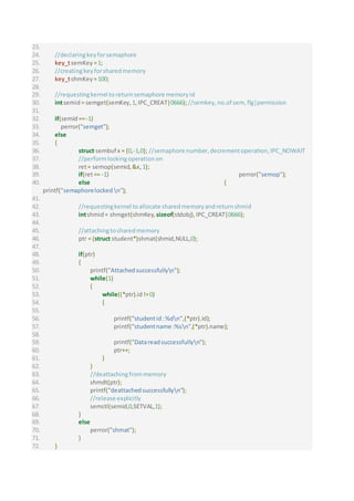 Synchronization of shared memory using semaphores | DOCX