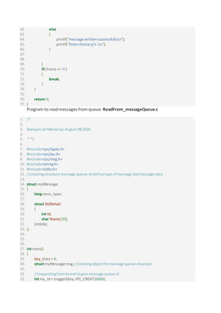 Message queue and shared memory | DOCX