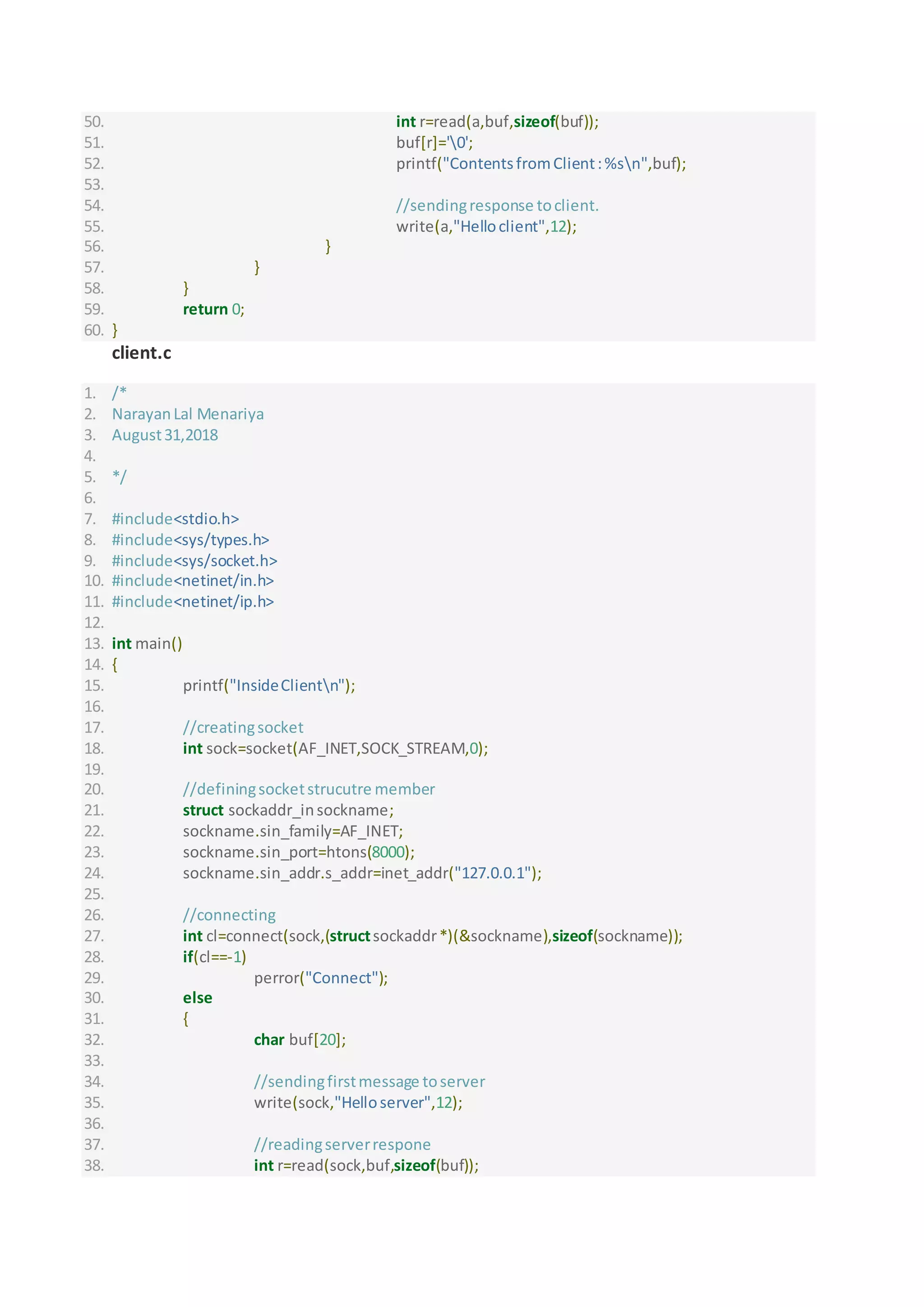 Client Server Communication Using Socket Ipc Pdf