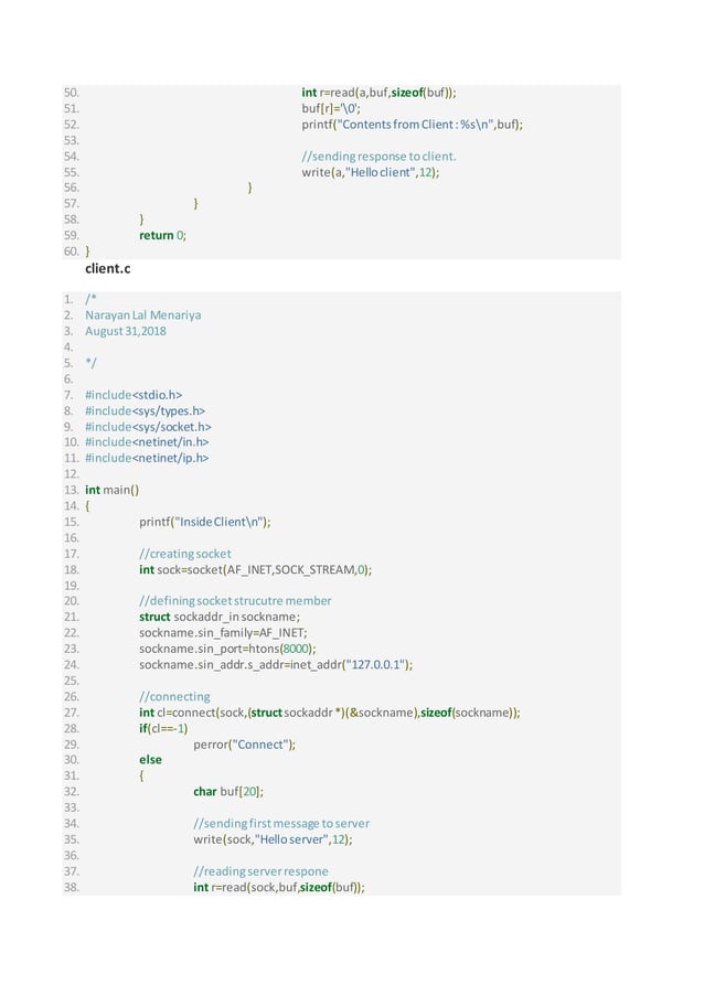 client-server communication using socket IPC | PDF