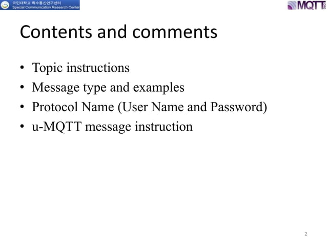Message queuing telemetry transport (mqtt)and part 3 and summarizing | PPT