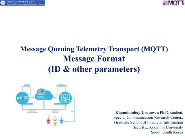 Message queuing telemetry transport (mqtt) id and other type parameters ...