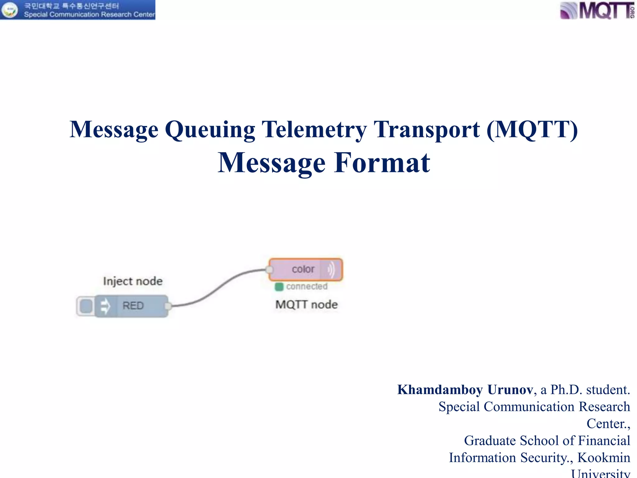 Message Queuing Telemetry Transport Mqtt Message Format Ppt 0103
