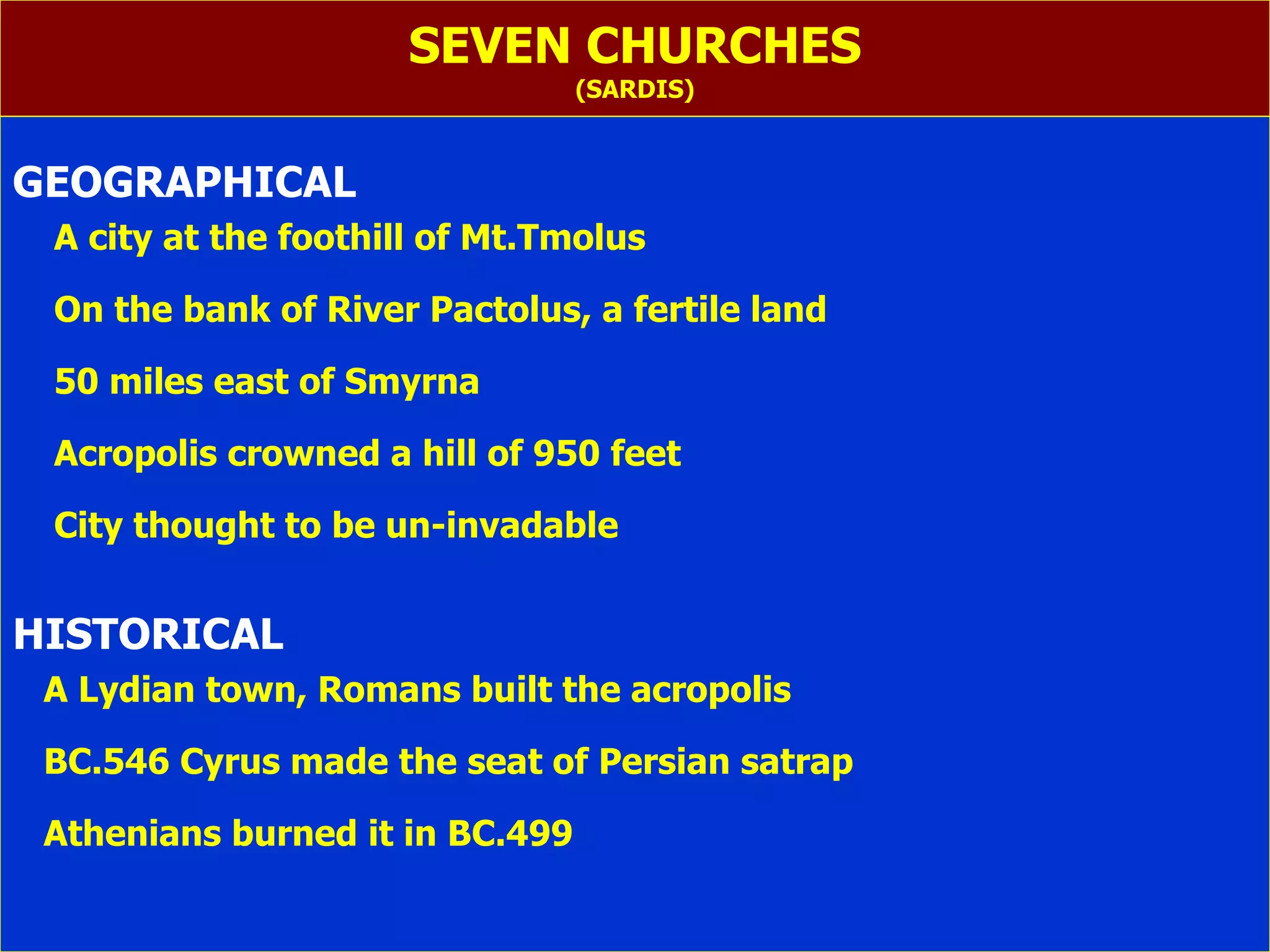 Messagese To The Seven Churches | PPT