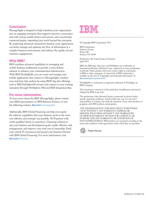 IBM MessageSight | PDF