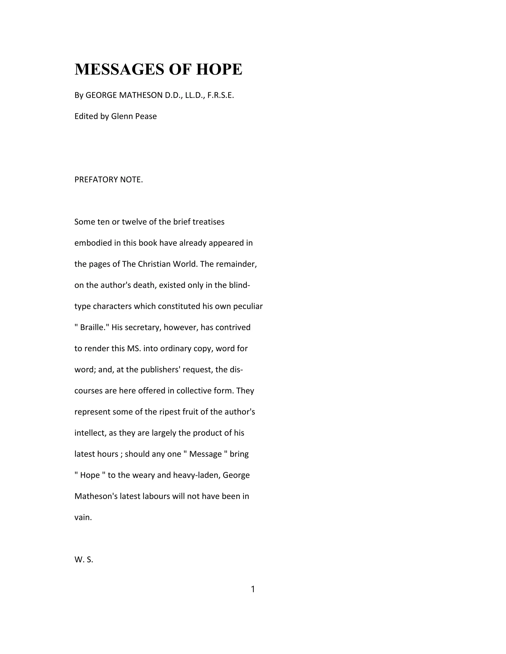 Messages of hope | PDF