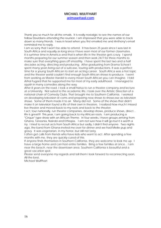 Messages to kdhs class of 1981 sydney reunion | Antony Gordon | PDF