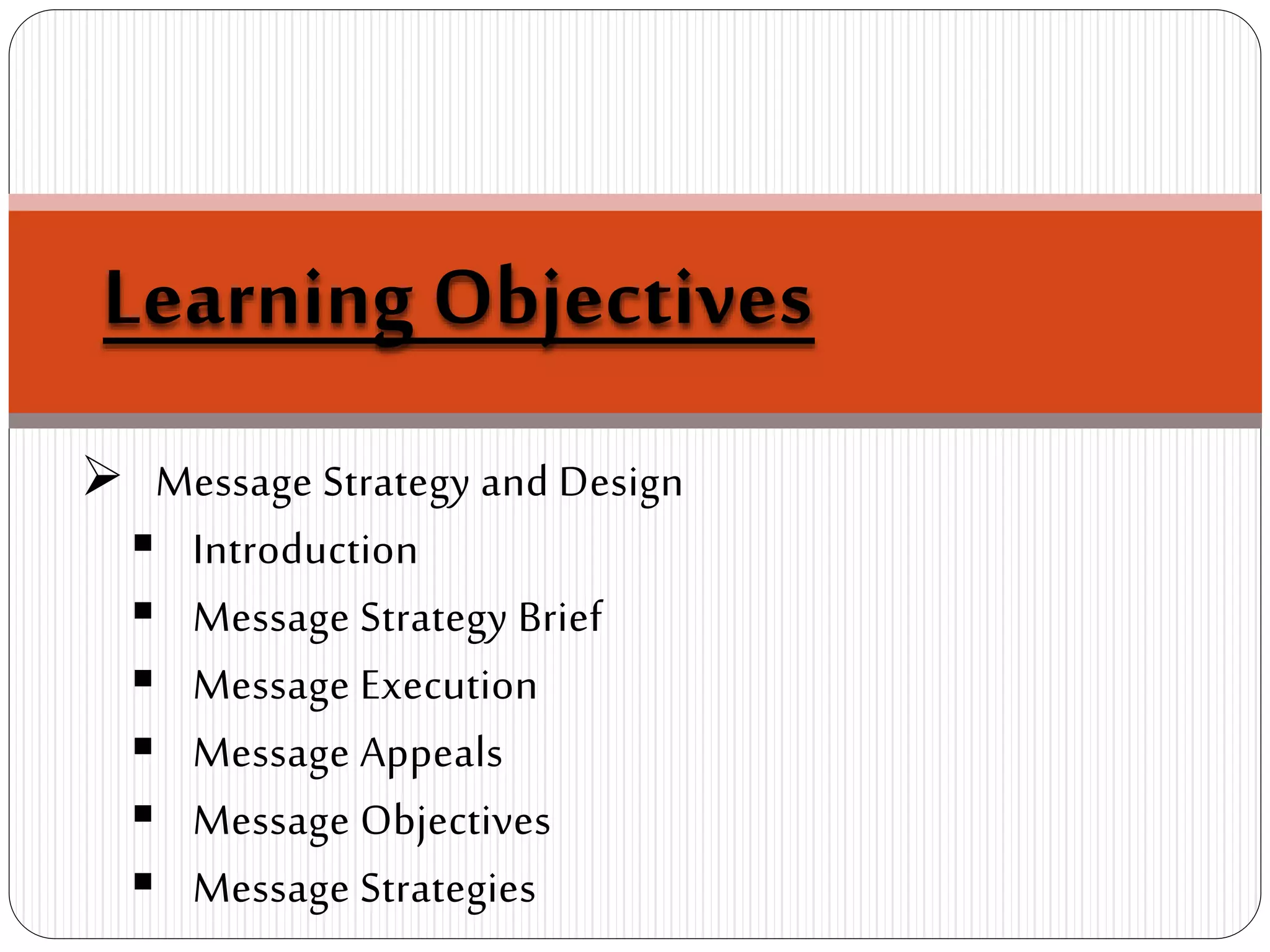 Message Strategy and Design | PPTX