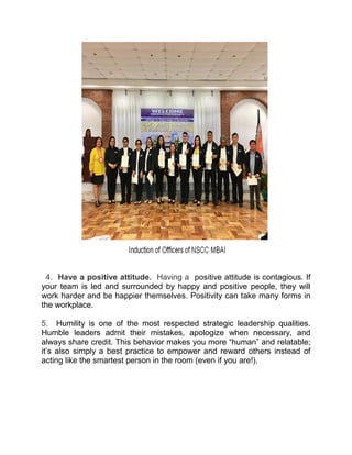 Message to NSCC Induction of Officers | PDF