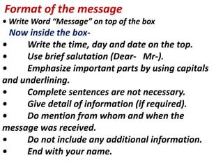 Message writing | PPTX