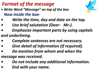 Message writing | PPTX