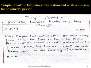 Message writing tips and techniques - format and examples | PPT