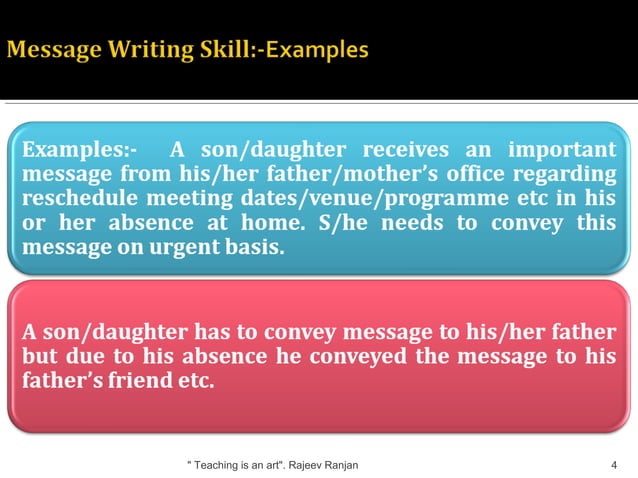 Message writing tips and techniques - format and examples | PPT